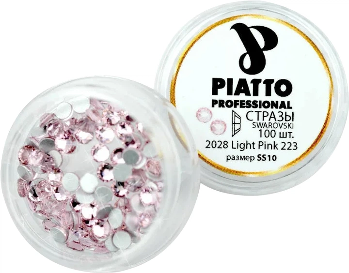 Стразы Сваровски 2028 Light Pink 223 (SS10) Piatto, 100 шт от продавца ...