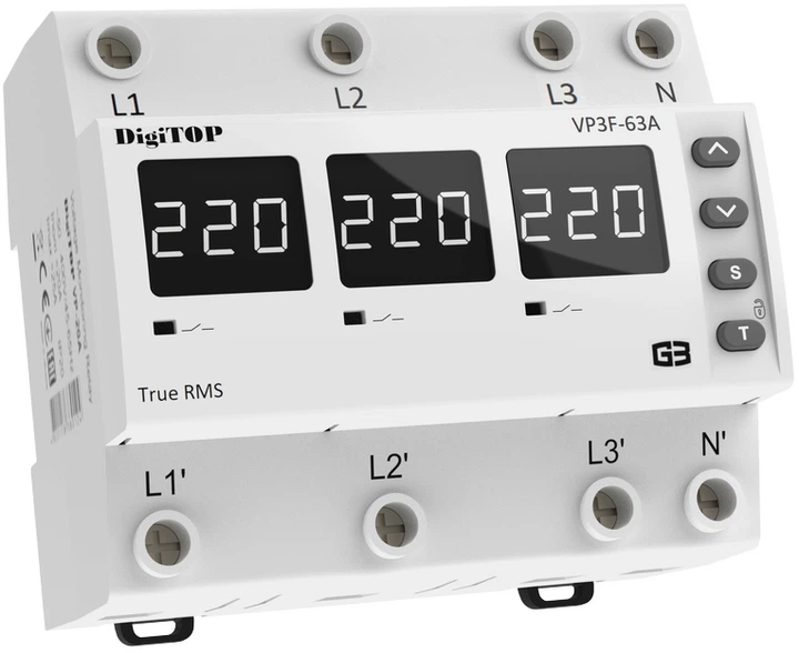 Реле напряжения DigiTOP VP-3F63A M6W – фото, отзывы, характеристики в интернет-магазине ROZETKA ...