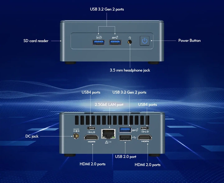 Неттоп GEEKOM Mini IT12 (GMIT12i5-12450H-16512-EU) Intel Core i5-12450H ...