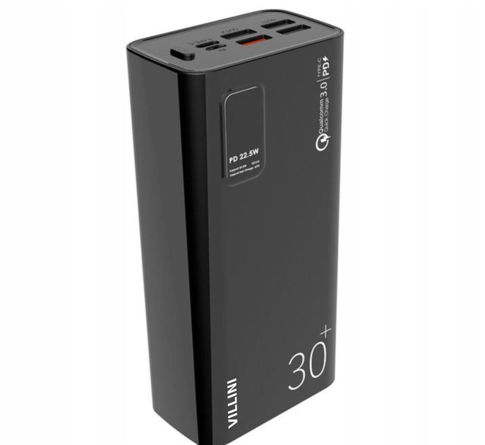 УМБ Павербанк 30000 mAh 22.5W Villini V-0026 4xUSB, PD + QC 3.0 Быстрая ...