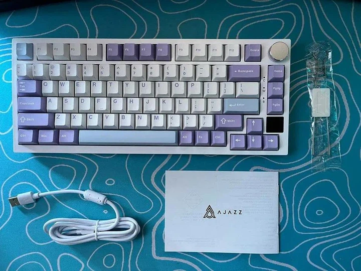 Ігрова механічна бездротова клавіатура Ajazz AK820 PRO 2.4G Bluetooth. WiFi. з дисплеєм Gift ...