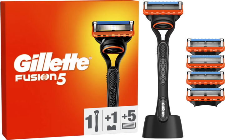 Станок для гоління чоловічий Gillette Fusion 5 з 5 змінними картриджами ...