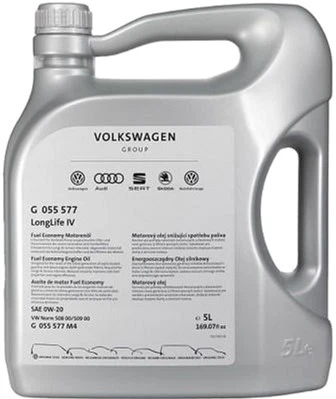 Моторное масло синтетическое VAG LongLife IV FE 0W-20 5 л (GS60577M4 ...