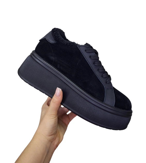 Женские зимние кеды натуральная замша черные 37 р. Inter Shoes 1771-24 ...