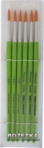 Набір пензлів ZiBi із синтетики №0 6 шт. (ZB.6932SR-0) – фото, відгуки ...