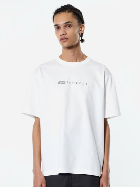 Футболка хлопковая длинная мужская Uniqlo 68011243 XS Белая (1159814754 ...