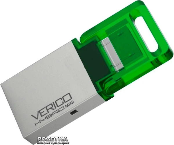 Флеш память USB Verico Hybrid Mini 8GB Green (1UDOV-RIGN83-NN) – фото ...