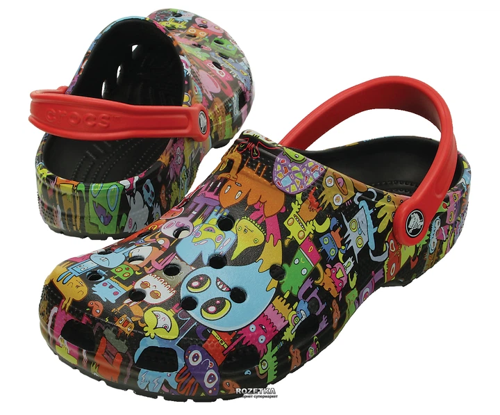 Кроксы Crocs Kids Classic Burger Clog K Blk 202194-001-C4/C5 21-22 12.3 ...