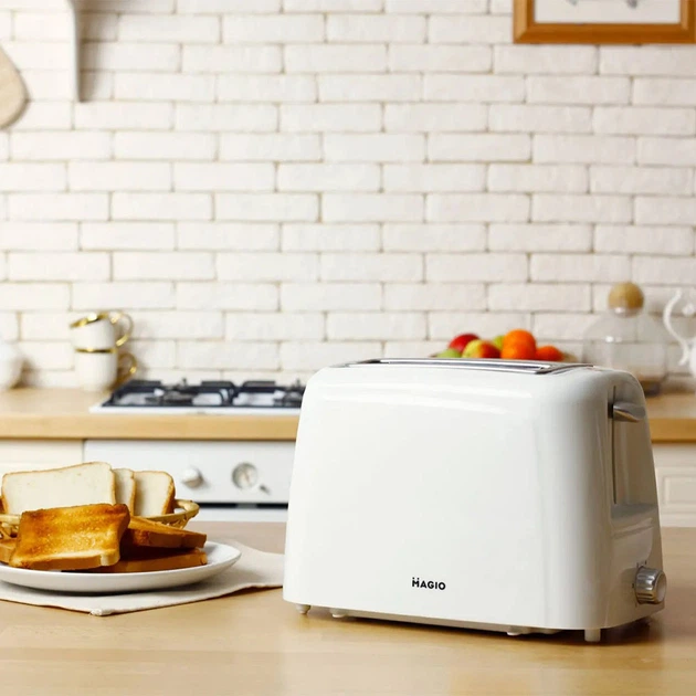 Тостер MAGIO MG-273, маленький тостер, тостерниця для бутербродів, тостер для хліба. Колір ...