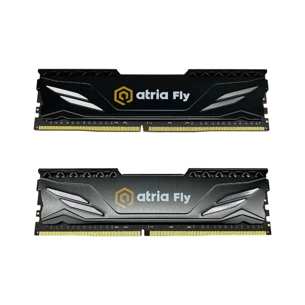 Модуль пам'яті 16Gb (2x8) DDR4 3600MHz Atria Fly Black (UAT43600CL18BK2 ...