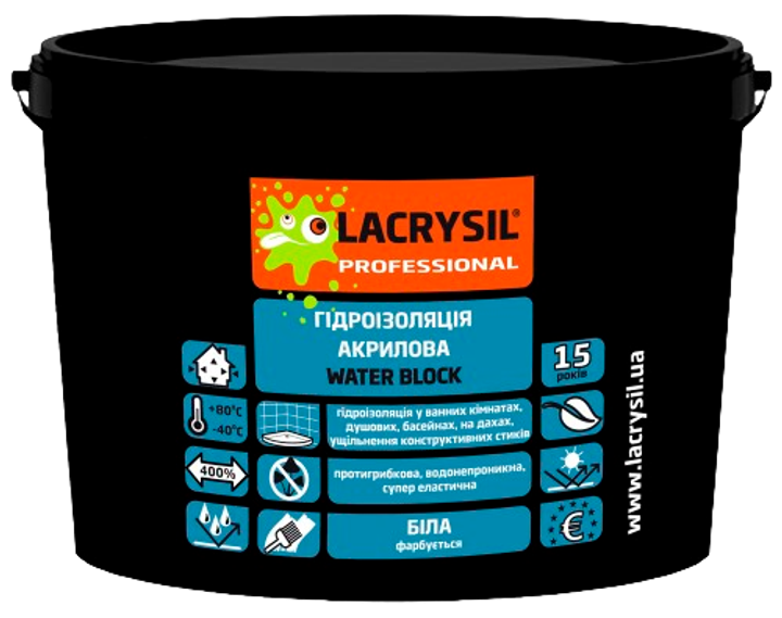 Мастика гидроизоляционная Lacrysil Water Block 1,2 кг – фото, отзывы ...