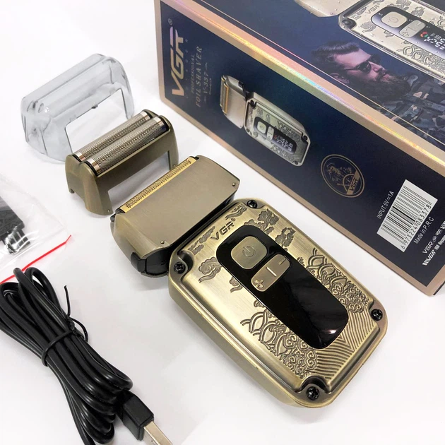 Електробритва VGR V-337 шейвер для вологого та сухого гоління, бритва для бороди, тример ...