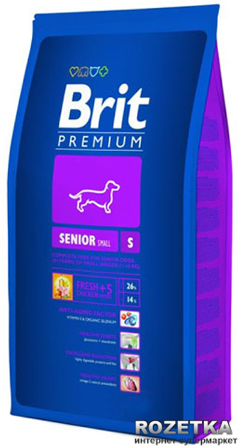 Сухой корм для пожилых собак мелких пород Brit Premium Senior S 1 кг ...