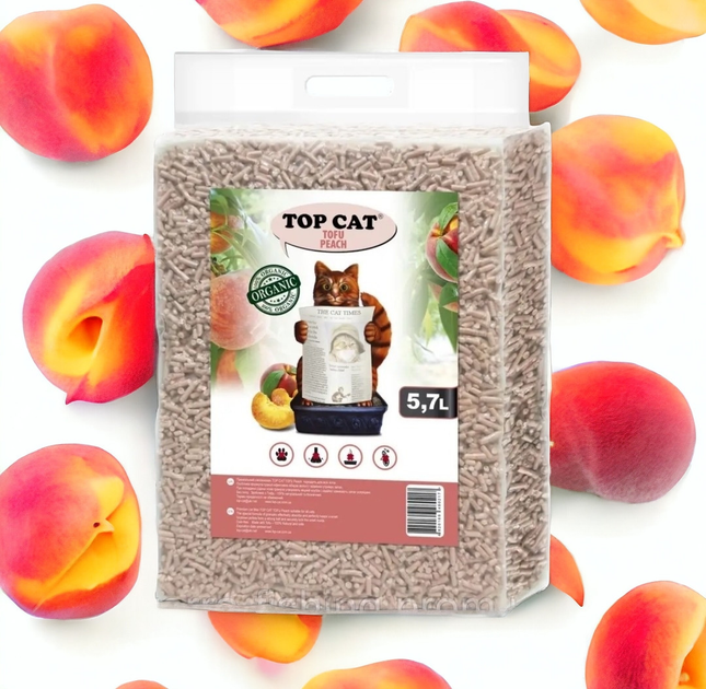 Наполнитель в кошачий лоток (туалет) соевый тофу TOP CAT TOFU 5,7 л ...