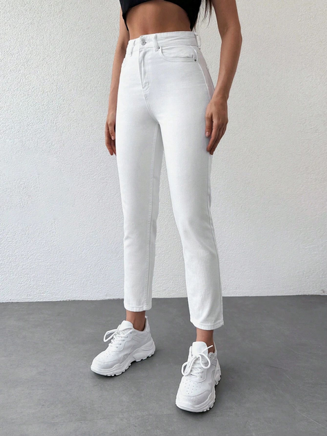 Джинсы Skinny женские SHEIN GD-00083441 42 Белые (DN4012300002604) – в ...