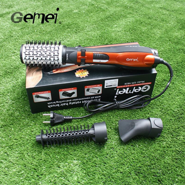 Фен-щетка, стайлер c насадками Gemei GM-4828 с вращающейся насадкой ...
