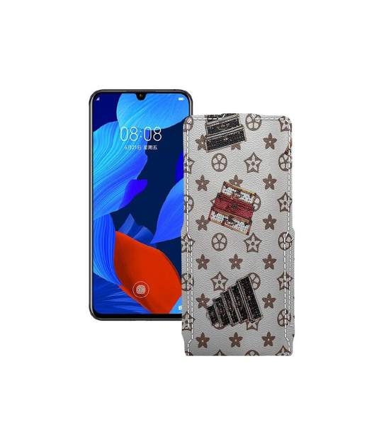 Чохол-флип з екошкіри для телефону Huawei nova 5 Луі-Вітон-білий – фото ...