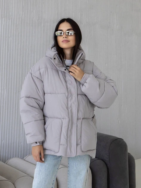 Пуховик зимовий жіночий Alisa Line Julia S Світло-сірий (2500000065682 ...