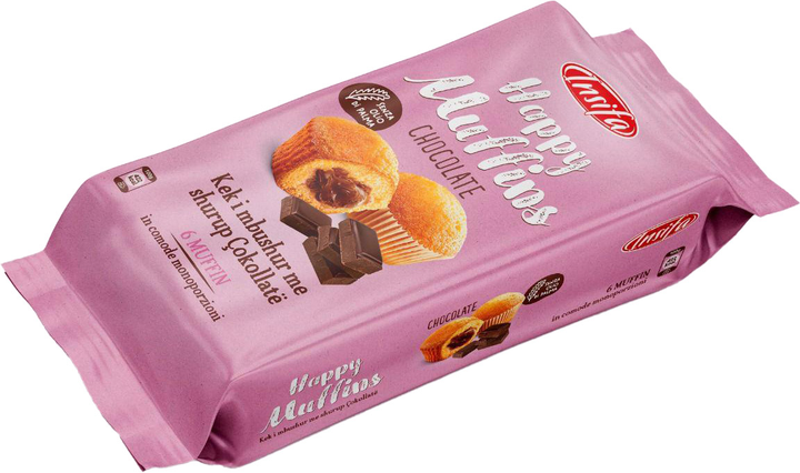 Маффины Insifa Happy Muffins Chocolate с шоколадной начинкой 240 г ...