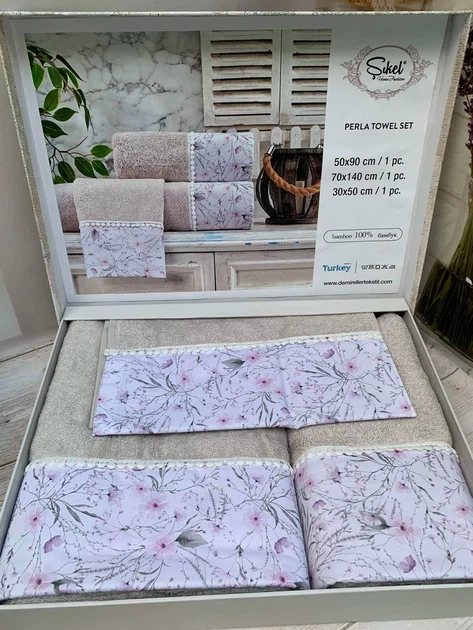 Подарочный набор бамбуковых полотенец для ванной Sikel 000249195 – фото ...