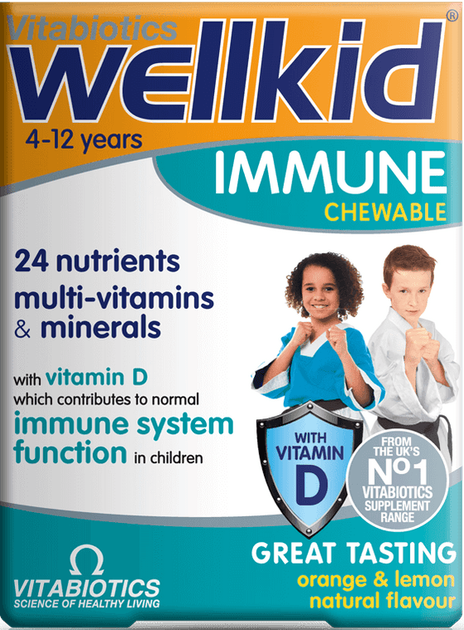 Диетическая добавка Vitabiotics Wellkid Immune Chewable для поддержания ...