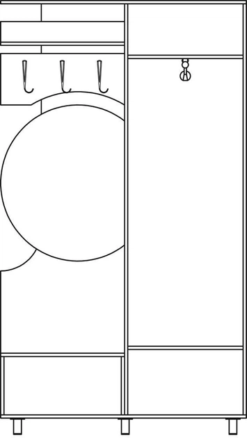 Передпокій в коридор меблі для прихожих з дзеркалом та шафою тумбою для