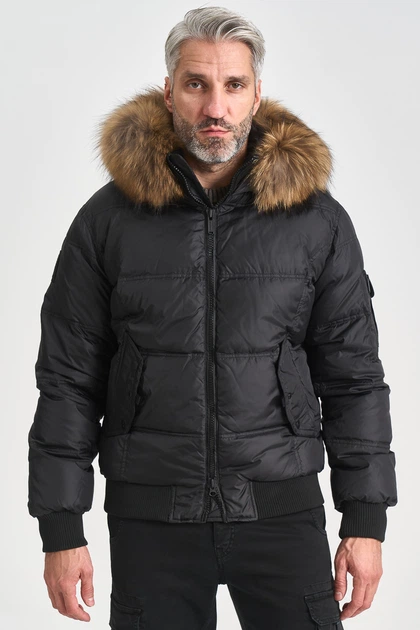 Чорний пуховик-бомбер Bomboogie 6877 XXL від продавця: Bormioni – в ...