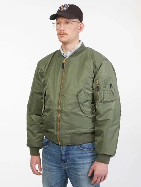 Бомбер мужской Alpha Industries MA-1 5XL Зеленый (640631433114) – Брендовая одежда | ROZETKA