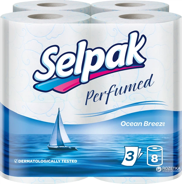 ROZETKA | Туалетная бумага Selpak Spa с ароматом Океан 8 рулонов ...