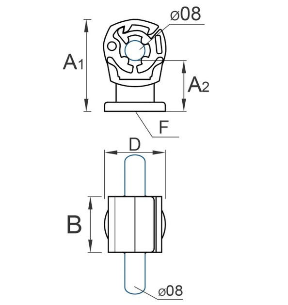 Держатель проволоки пластиковый M6 01/6 PL F рыжий – фото, отзывы ...