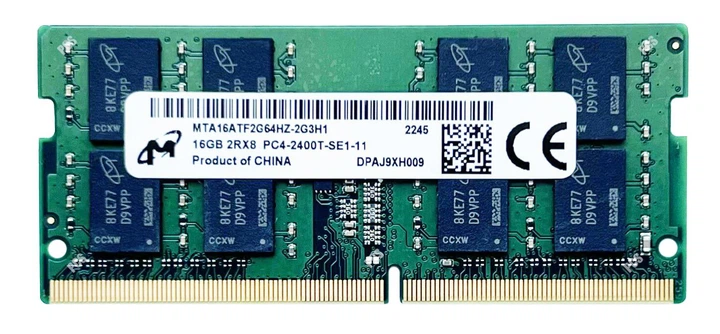 Оперативная память Micron SODIMM DDR4 16Gb 2Rx8 2400Mhz PC4-2400T-SE1-11 MTA16ATF2G64HZ-2G3H1 ...