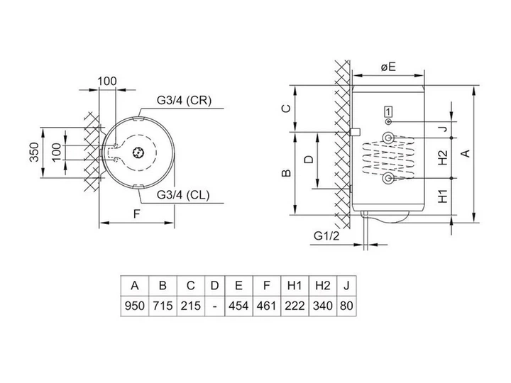 Водонагрівач (бойлер) електричний накопичувальний TIKI Prime CL 100V9 ...