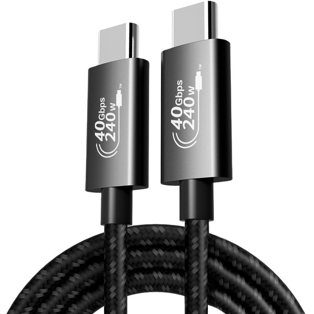 Кабель USB4 Type-C - Type-C PD 240W 8K/60Hz 40Гбіт/с Thunderbolt 4 1 м ...