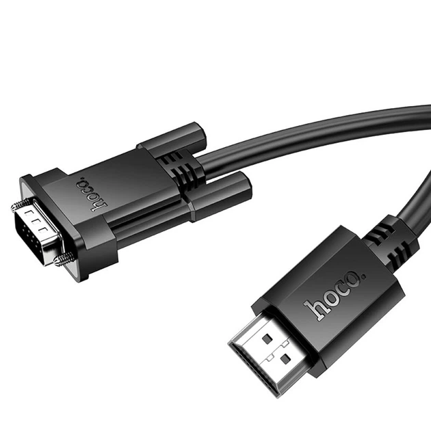 Кабель HOCO US12 HDMI to VGA Male to Male HD data cable 1m, Black ...