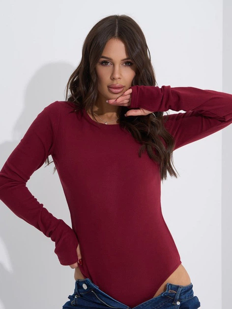 R̲O̲Z̲E̲T̲K̲A̲ | Боді-лонгслів жіночий ISSA PLUS 14940 S Бордовий (issa2007682659791). Ціна ...