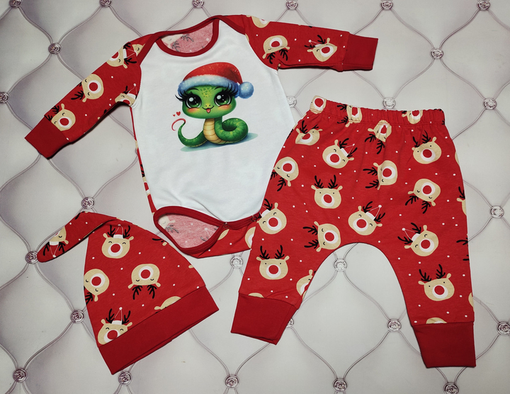 Костюм новогодний детский Змея символ 2025 года 80 см красный от ...