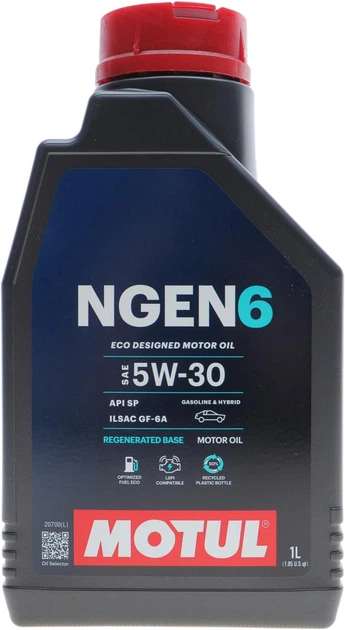 Моторна олива Motul NGEN 6 API PERFORMANCE SP ILSAC GF-6A 5W-30 1 л ...