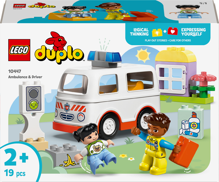 Конструктор LEGO DUPLO Town Скорая помощь и водитель 19 деталей (10447 ...