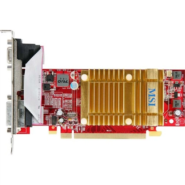 Видеокарта MSI Radeon HD 4350, 512MB GDDR2, 64бит, 600/800 МГц, VGA ...