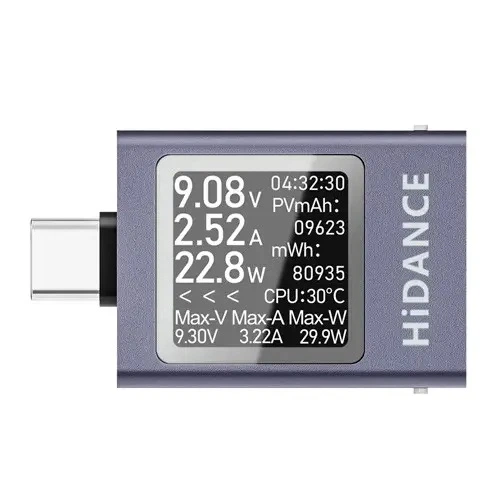 USB тестер тока, напряжения, емкости, Type-C, Hidance HDC-085C (117929 ...