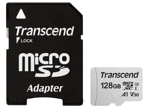 Карта пам'яті Transcend 128GB microSDXC UHS-I/U3 Class 10 300S A1 + SD-adapter (TS128GUSD300S-A ...