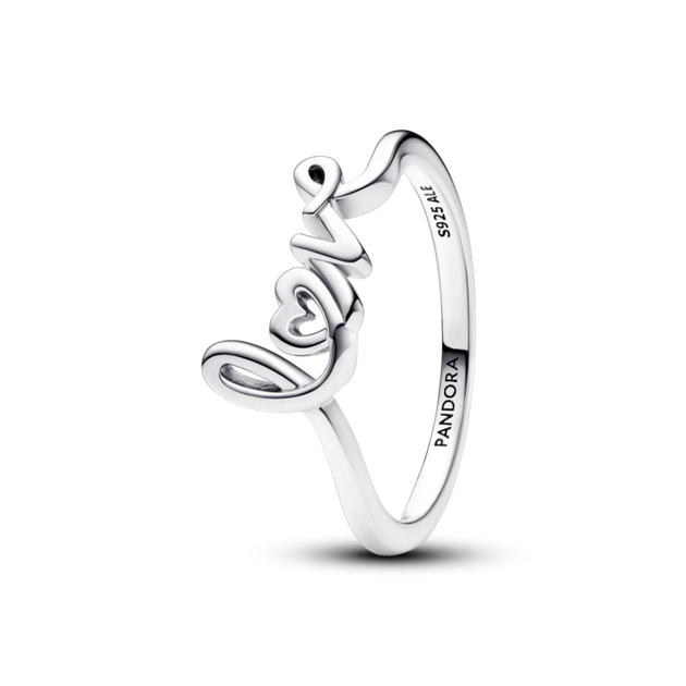 Серебряное кольцо Pandora Рукописная любовь 193058C00 56. от продавца ...