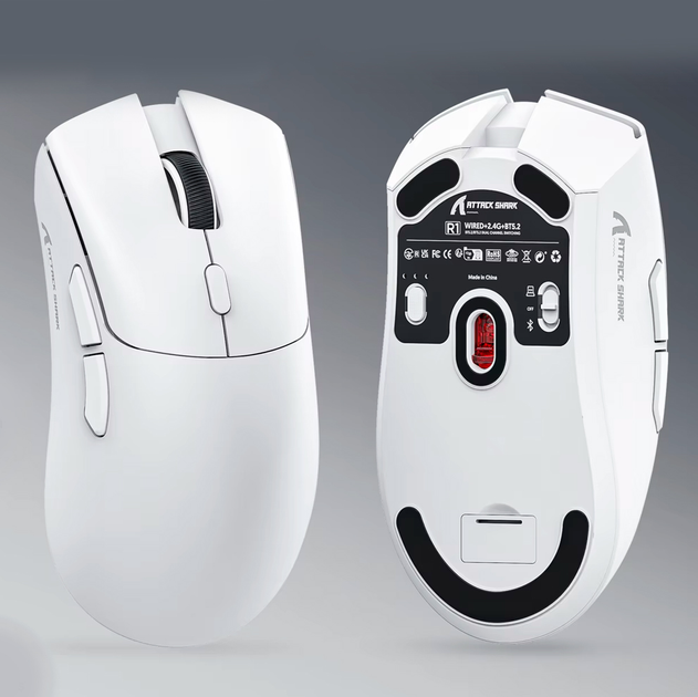 Мышка Беспроводная Аккумуляторная Игровая Attack Shark R1 18000 DPI ...