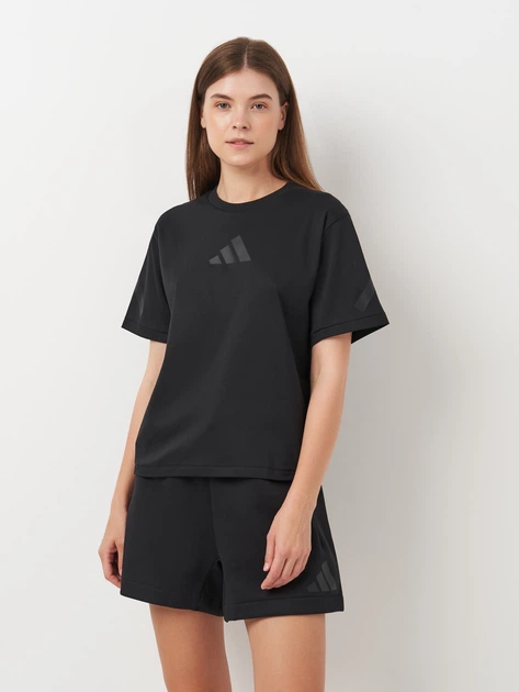 Футболка хлопковая женская Adidas W Z.N.E. Tee JE7846 XS Черная ...
