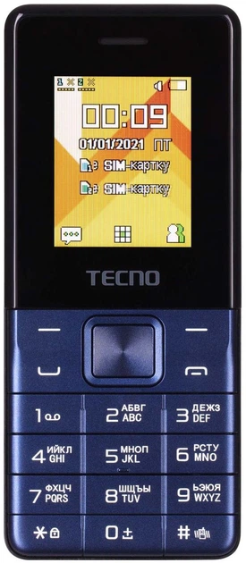 Мобильный телефон Tecno T301 Dual Sim Deep Blue – фото, отзывы, характеристики в интернет ...