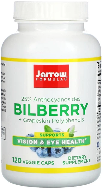 Комплекс полифенолов Jarrow Formulas Bilberry + Grapeskin Polyphenols ...