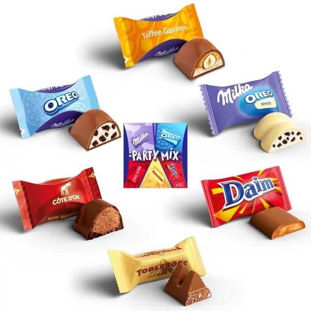 Шоколадний мікс Milka Party Mix 138g. Батончики – купить в Украине ...