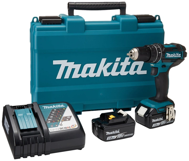 Шуруповерт с ударом аккумуляторный Makita DHP482RFE (62 Нм, 1.5-13 мм ...