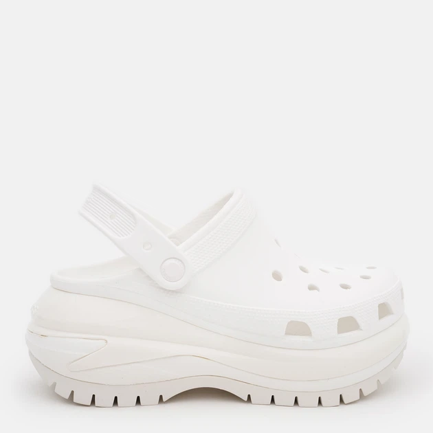 Женские кроксы Crocs Classic Mega Crush White 207988-100 38-39 (M6/W8) 24 см Белые ...