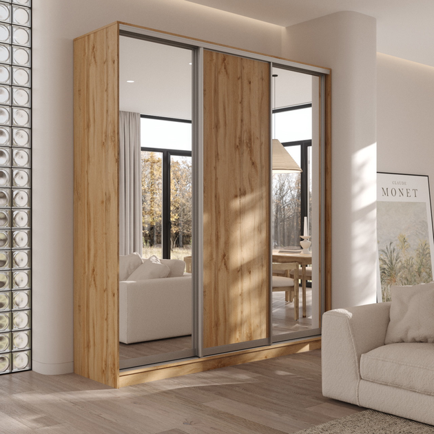 Шкаф-купе трехдверный ViAnt Ligth Kombo 1800х600x2400 мм Дуб Тахо ...